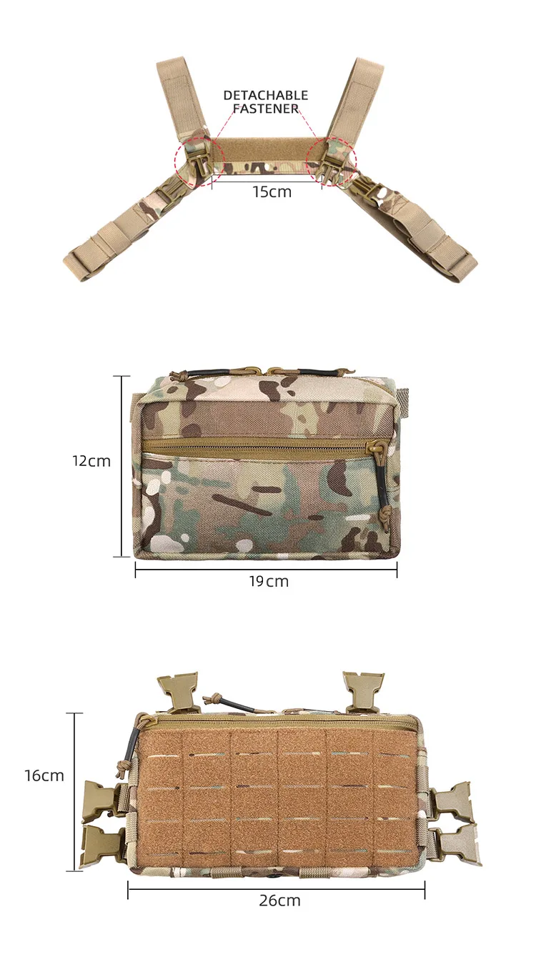 SIVI户外运动Chaleco Tactico功能Molle战术Edc前实用胸部装备胸包| Alibaba.com