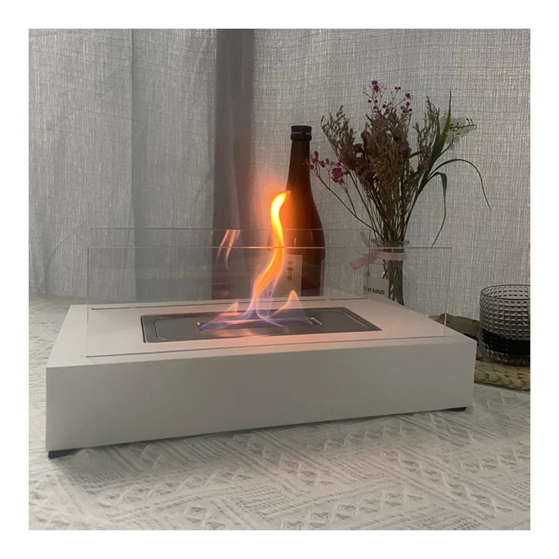 Portable Tabletop Fireplace Modern Design Alcohol Bioethanol Table Bio ...
