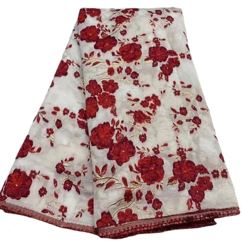 Flowers African Plum Blossom Satin Brocade Jacquard Lace Fabric ...
