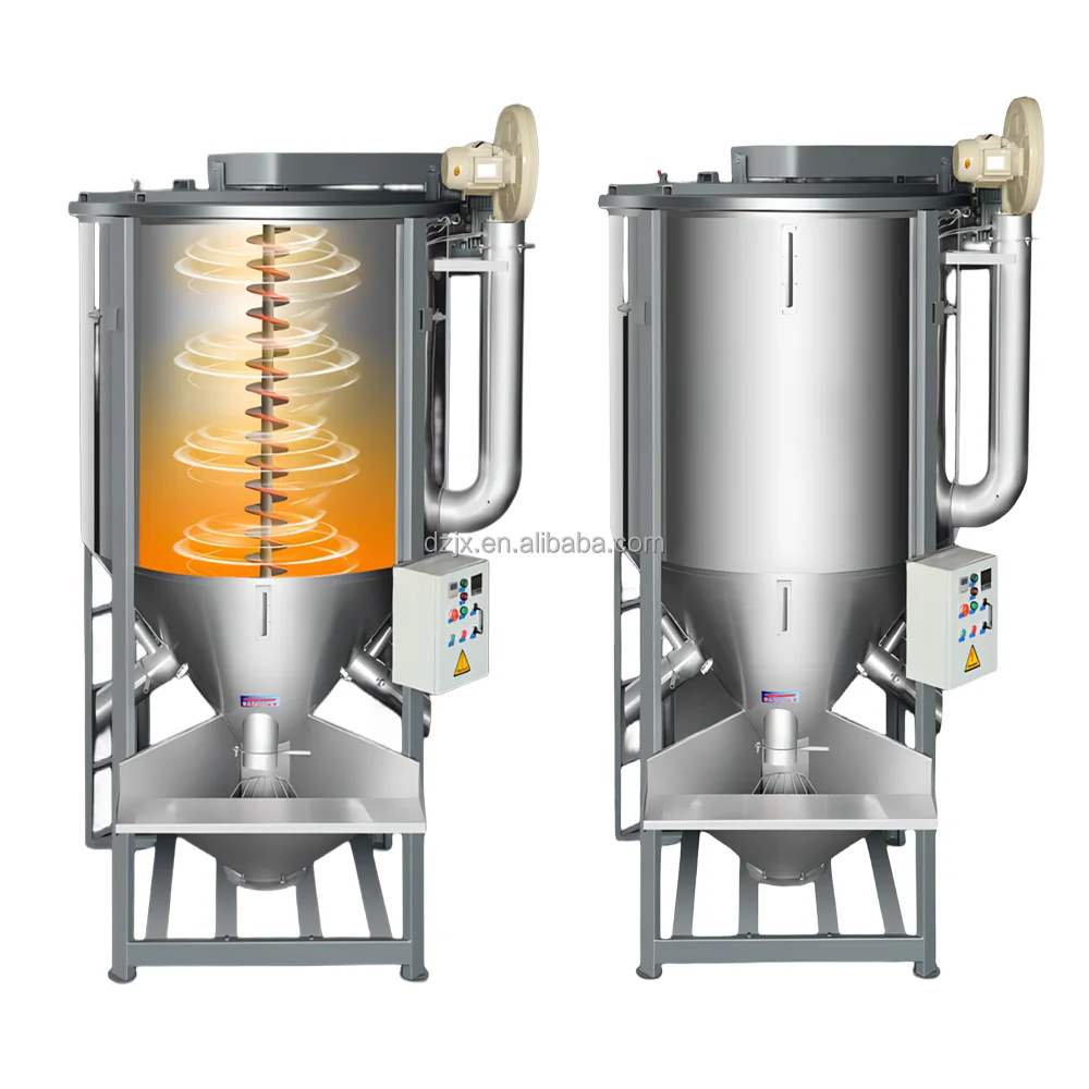 DZJX Plastic Particle Grains Vertical Mixer and Dryer 500Kg Vertical ...