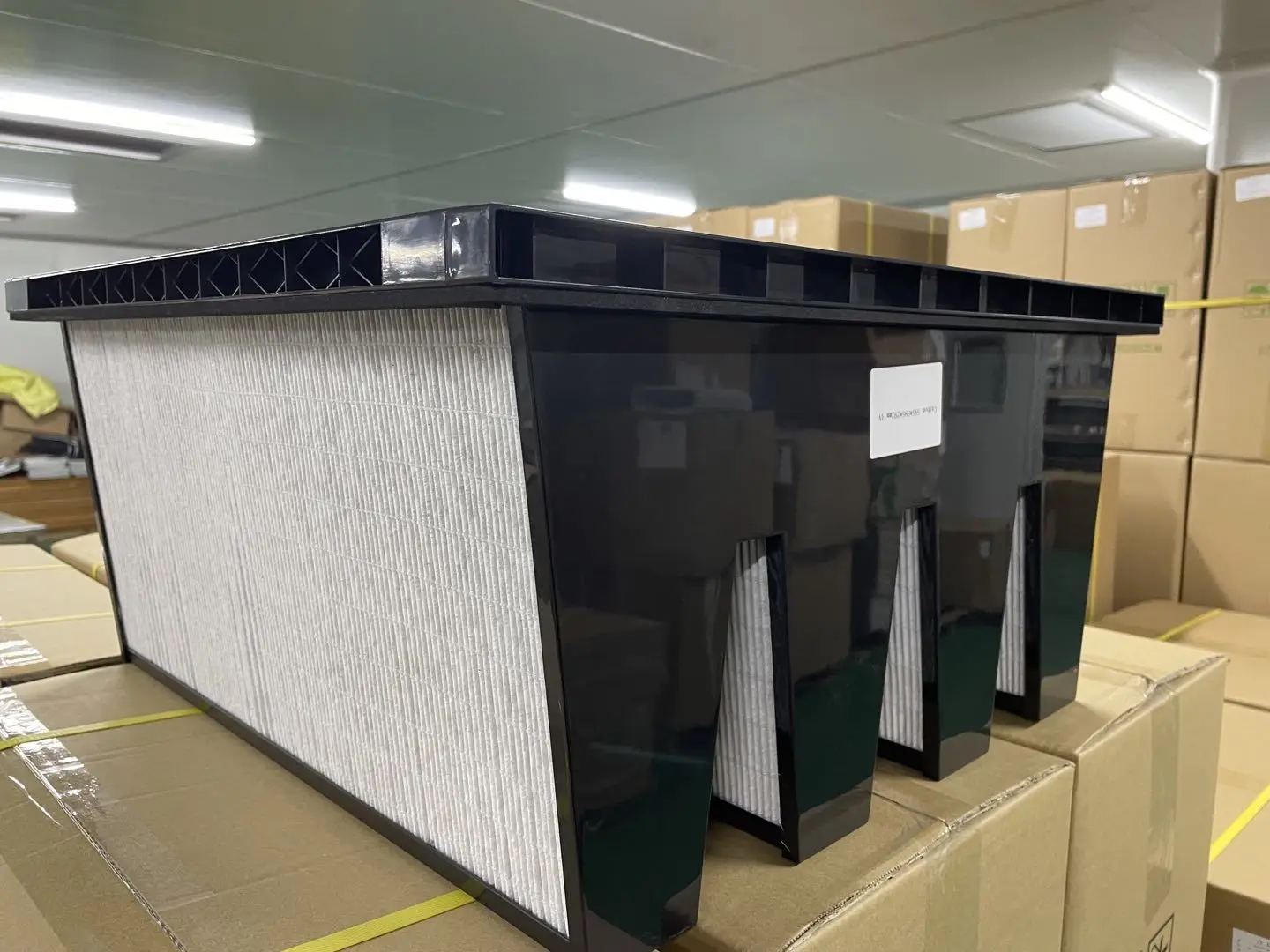 V Cell AHU Hepa Filter Medium Efficiency F7 Plastic Frame Mini-pleated ...