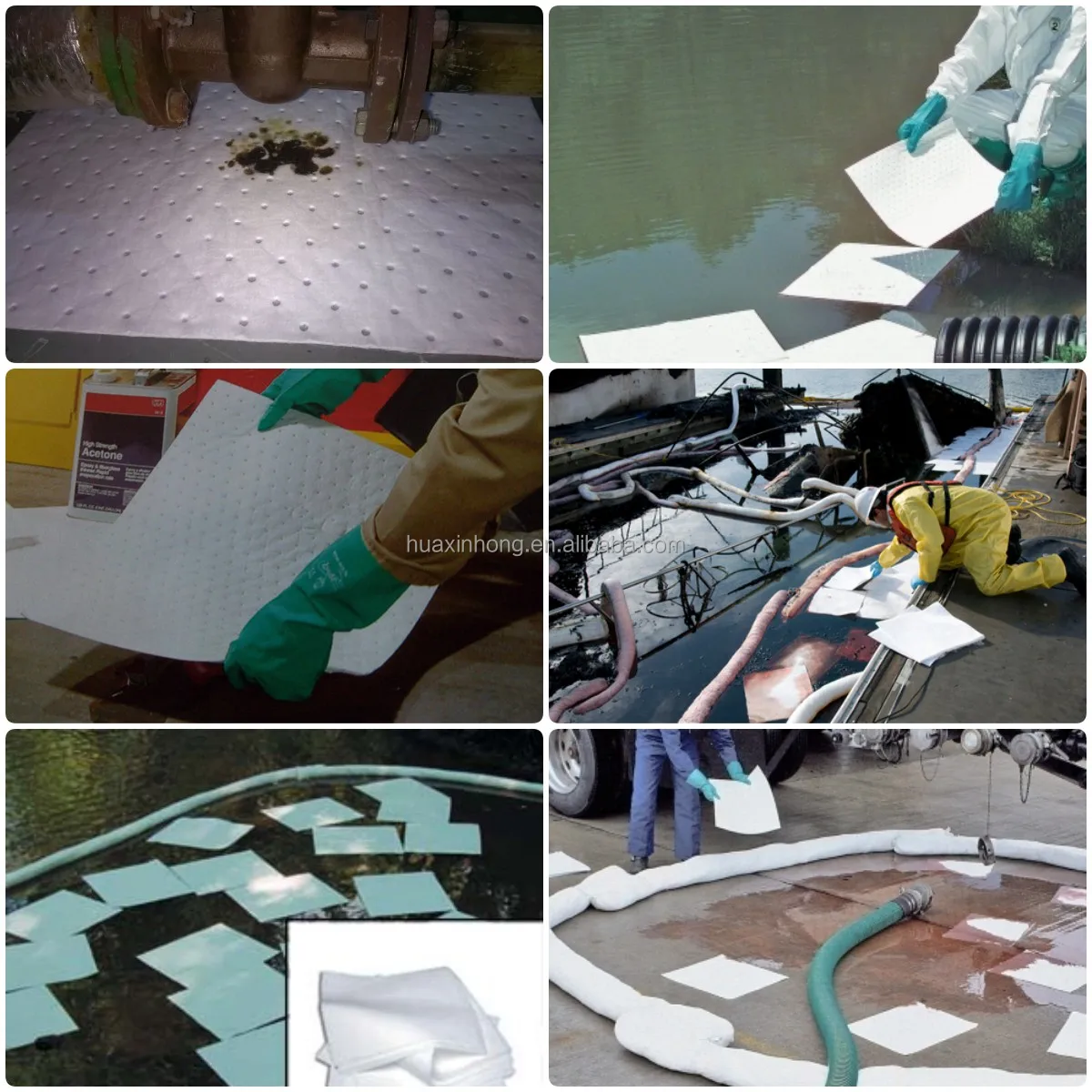 Environment Protection Absorbent Materials Oil Pads for Spill ...