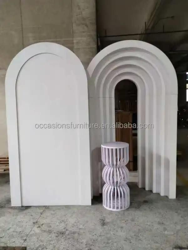 Luxury Top Quality White Ripple PVC Arch Backdrop for Weddings