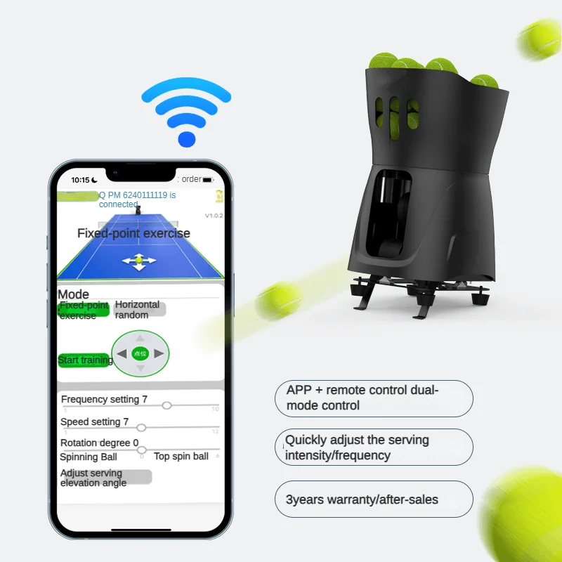 Tennis Ball Machine with App Remote Control - Perfect for Practice
