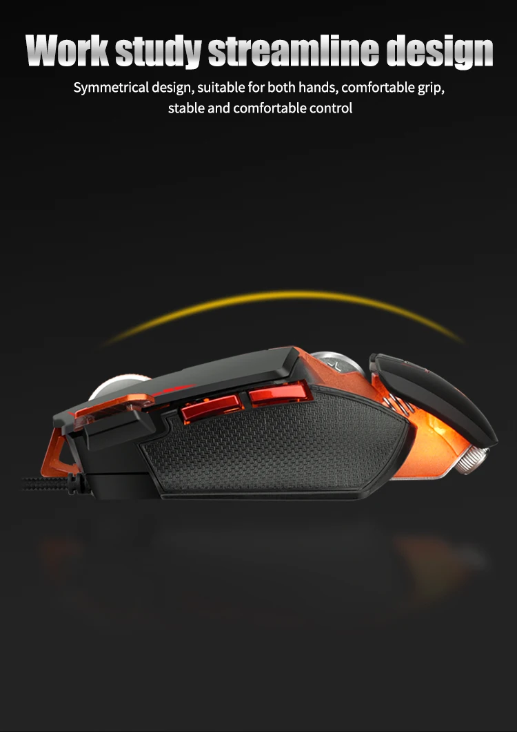 MACRO DEFINITION MECHANICAL MOUSE M7 8000 DPI - Ergonomic Gaming Mouse