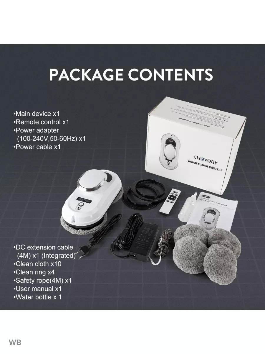 Smart Electric Vacuum Robot Automatic Water Spray For Outside Antifall ...