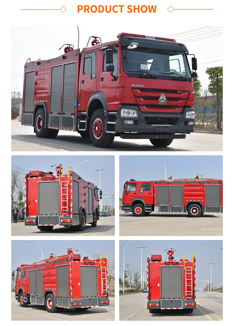 Xinhe China Fire Fighting Trucks For Sale In Europe Max Red Diesel Howo ...