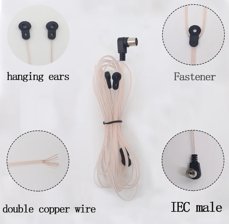 75 Ohm Fm Dipole Antenna Iec Connector Indoor For Radio Onkyo Yamaha ...