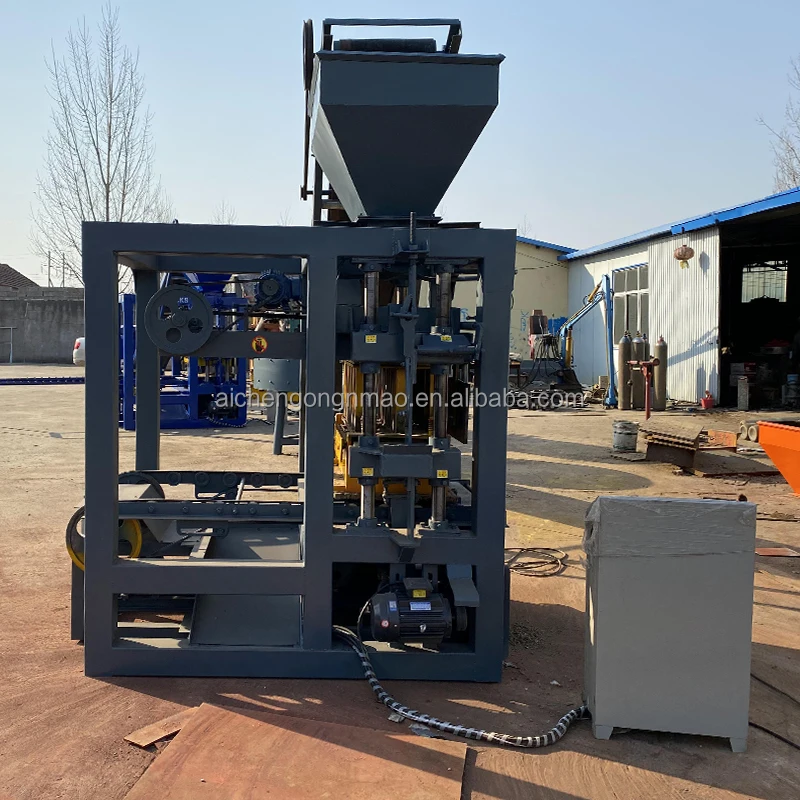 Aichen Qt4-24 Compressed Earth Brick Machine Automatic Brick Machine ...
