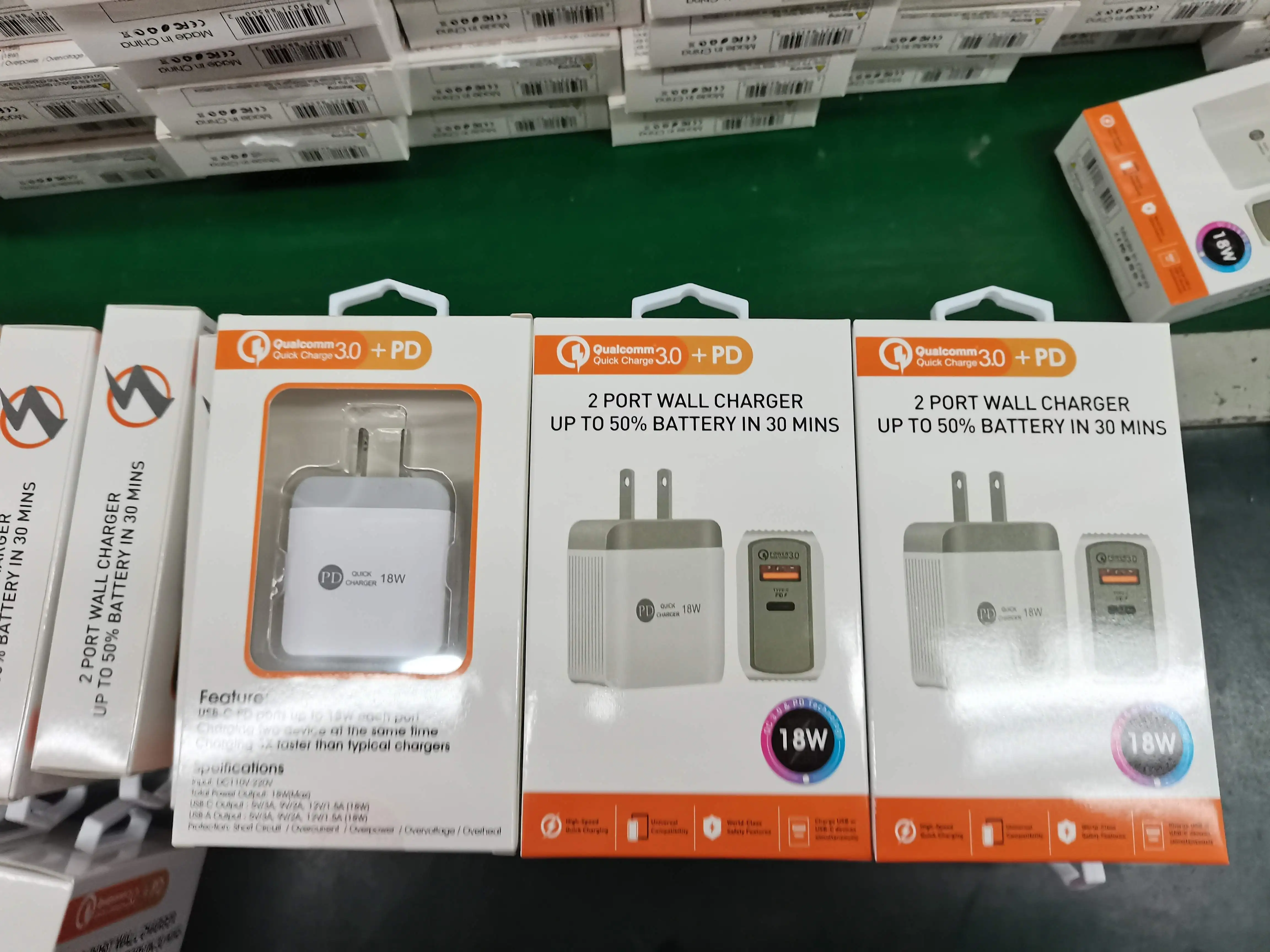 Universal Usb Type C Pd 20w 25w 35w Wall Charger Dual Port Portable Usb ...