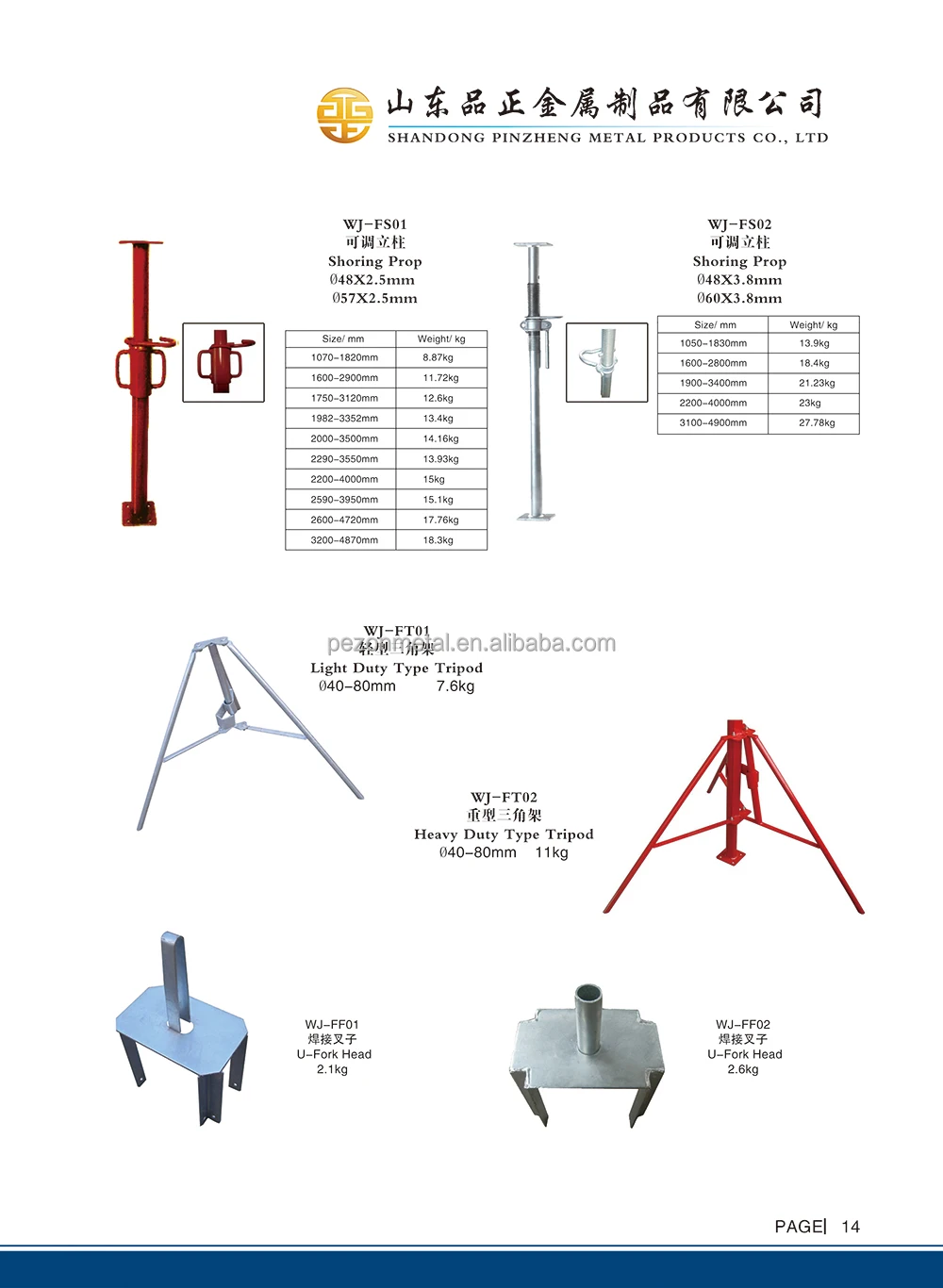 Adjustable Galvanized Steel Construction Scaffolding Props Heavy Duty ...