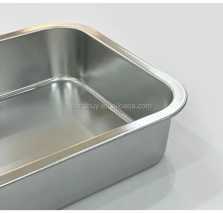 Rectangular Stainless Steel Baking Trays - Durable & Versatile