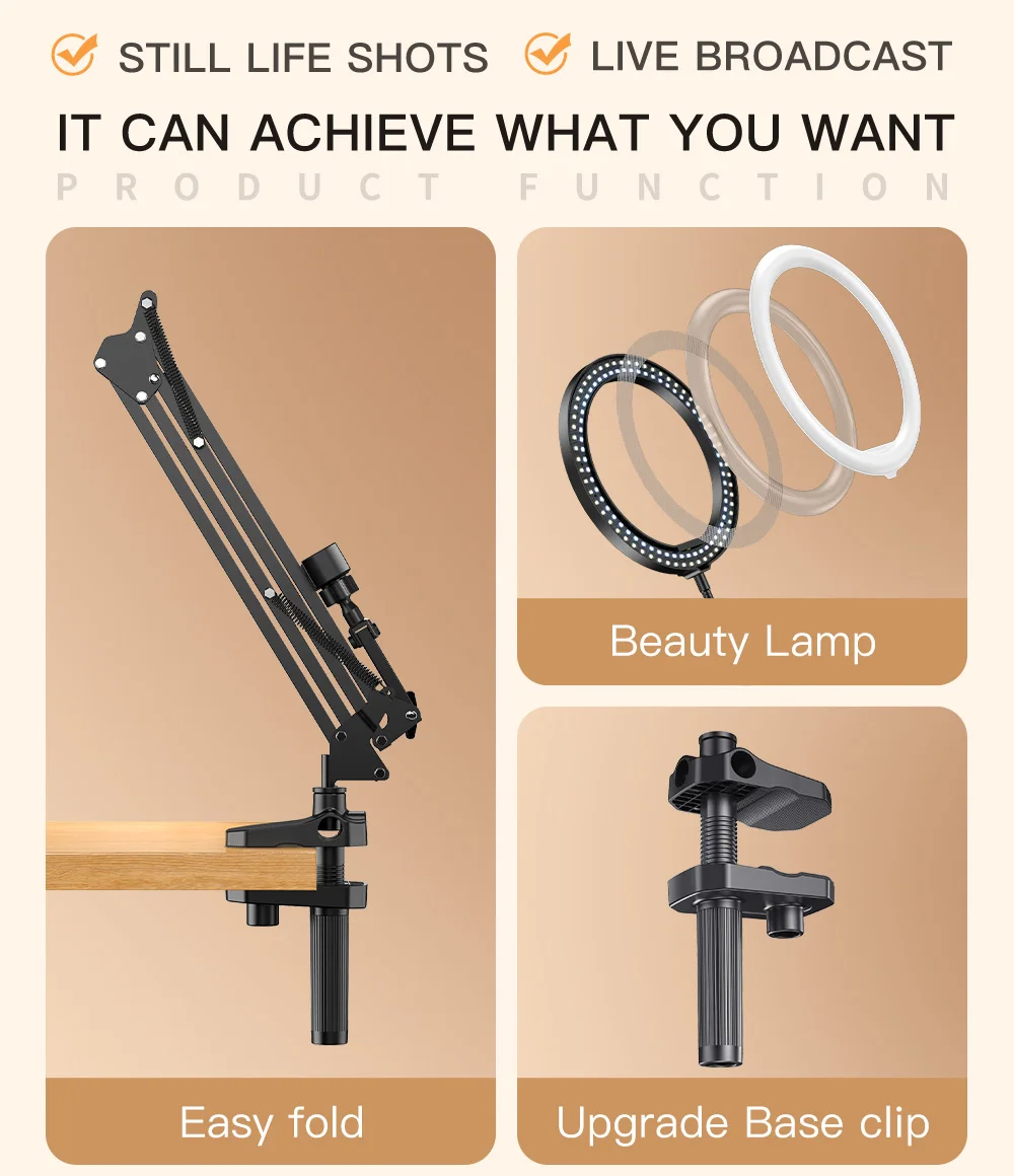 Ring Light 360 F1 Modern 10 Inch Ring Light With Phone Stand Circle Led ...