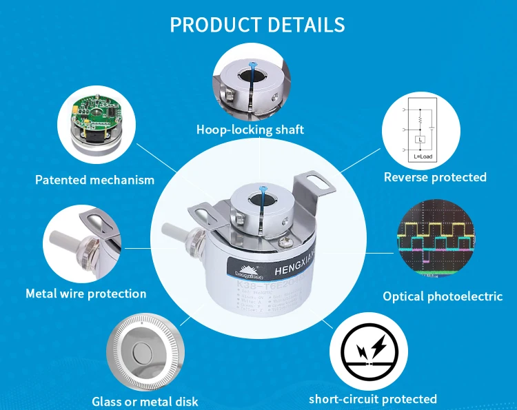 Rotery Encoder 5000 Ppr Rotary Encoder Hole 38mm Hollow Shaft Rotary ...