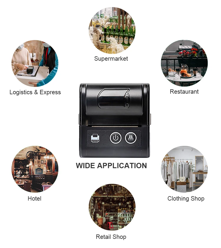 58 Mm Mini Portable Printer For Mobile Phone Mini Bluetooth Thermal ...