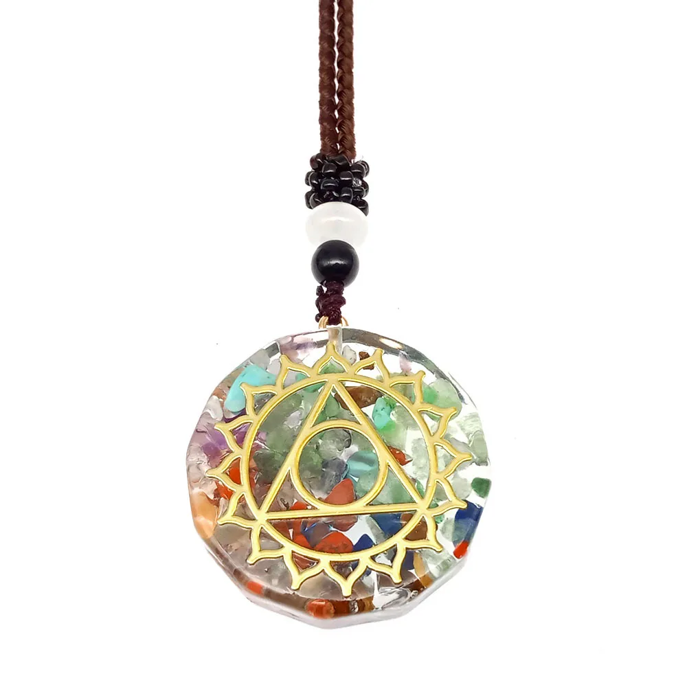 Orgone Pendant Necklace - Metatron Cube Orgonite Energy