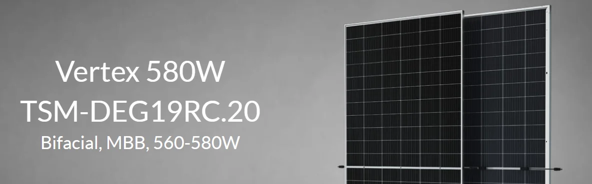 A++ Trina Tsm-deg19rc.20 580w 570w 560w Bifacial Dual Glass Pv Solar Panels Solar Power Station ...