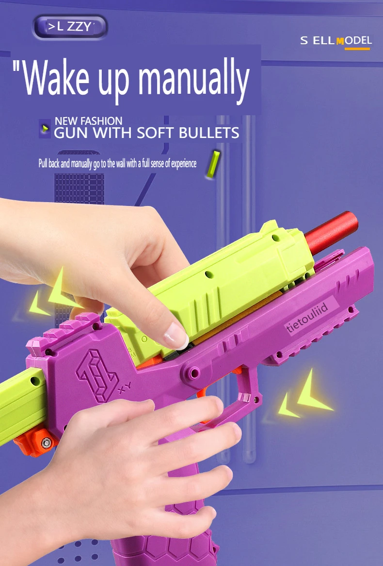 Hand-loaded Turnip Softshell Gun EVA Soft Gun Children's Toy