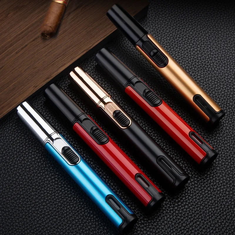 6-inch Refillable Gas Pen Lighter Adjustable Jet Flame Butane Lighter ...