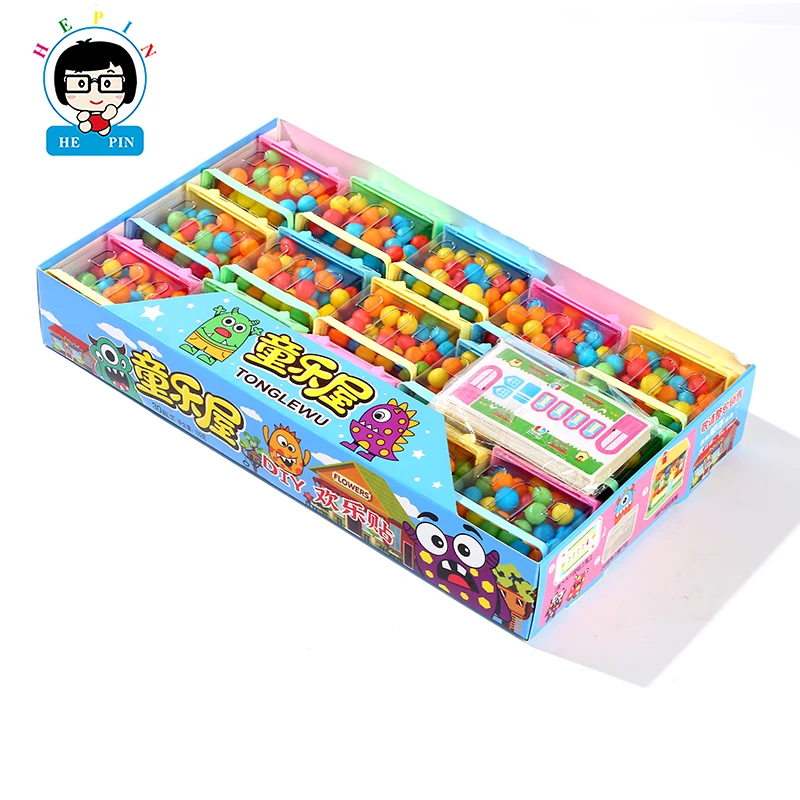 Multi Color Fruit Flavoured House Shaped Tablet Candy Toy Candy With ...
