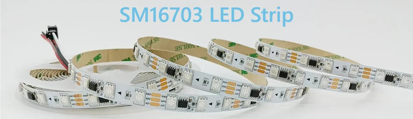 DC12V/24V SM16703 Led Strip IC RGB/White 30/60/120Leds/m digital Led ...