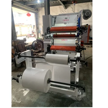 Two Lines Plastic Film Roll Flexo Printing Machine - Buy Plastic Film ...