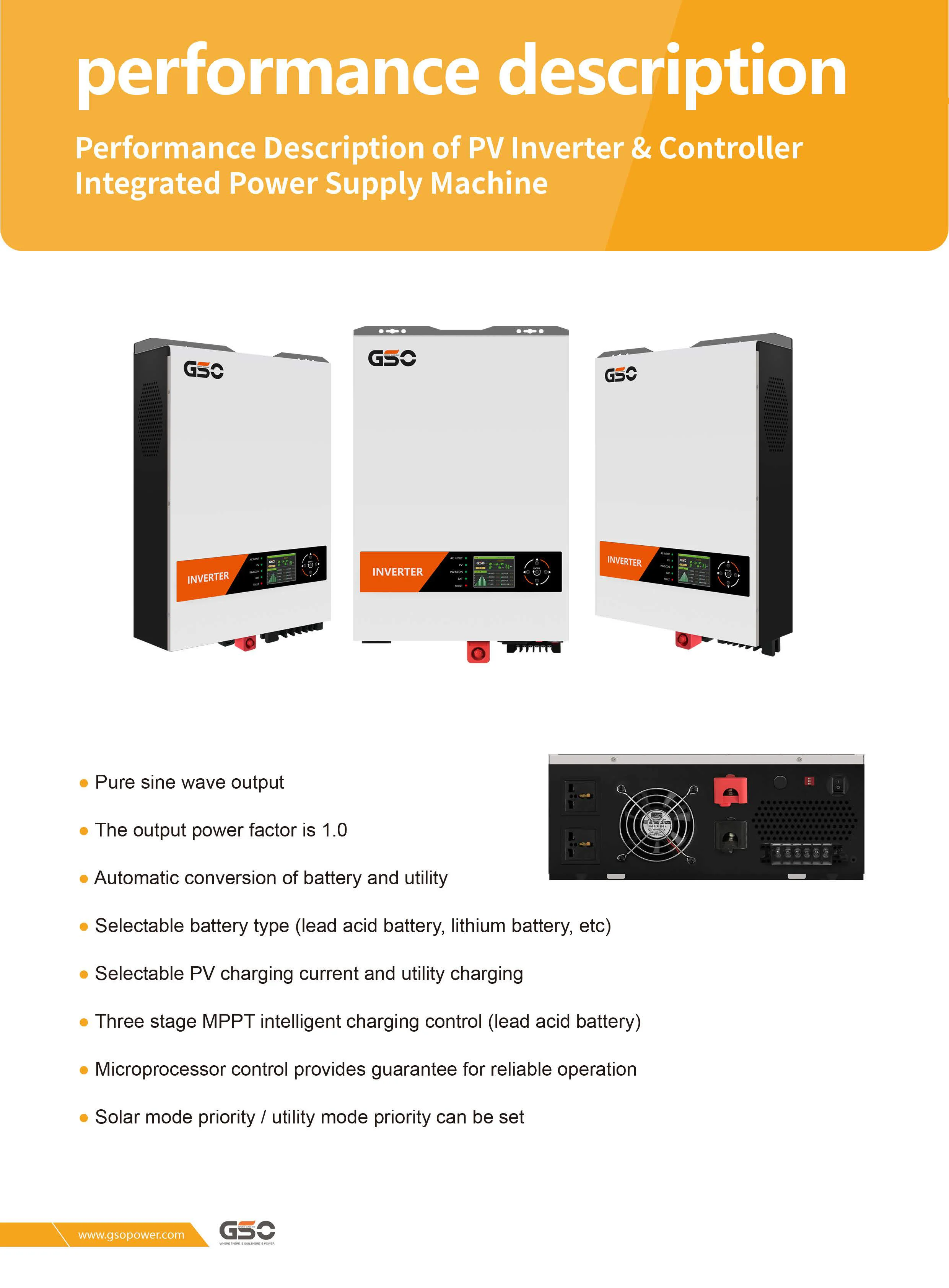 Hybrid Solar Power Inverter - 2kw to 10kw MPPT Efficiency