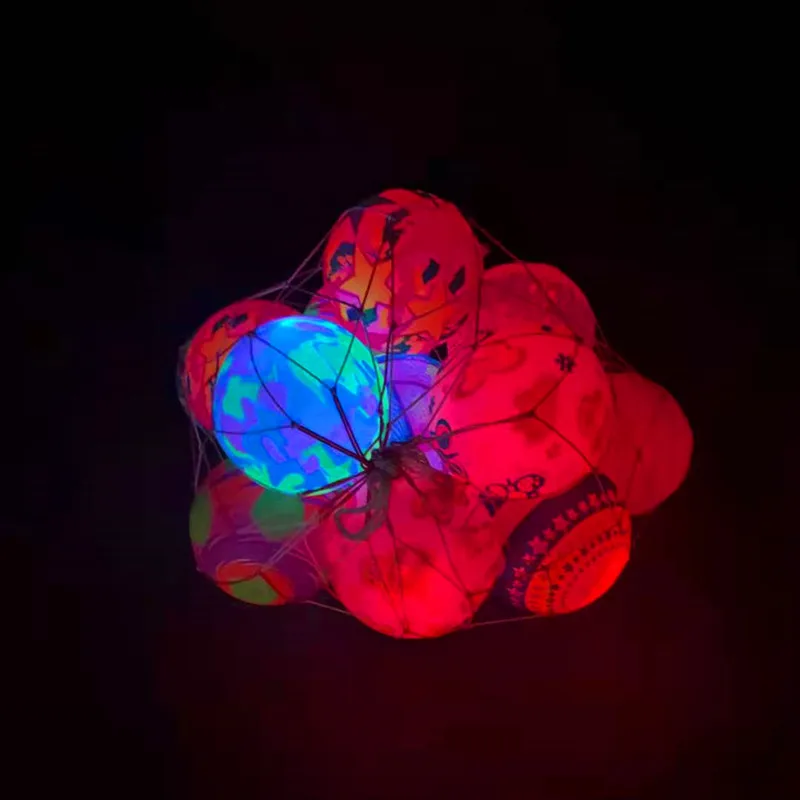 Large Light-up Fitness Fling Ball Inflatable Toy Bouncy Ball Flash ...