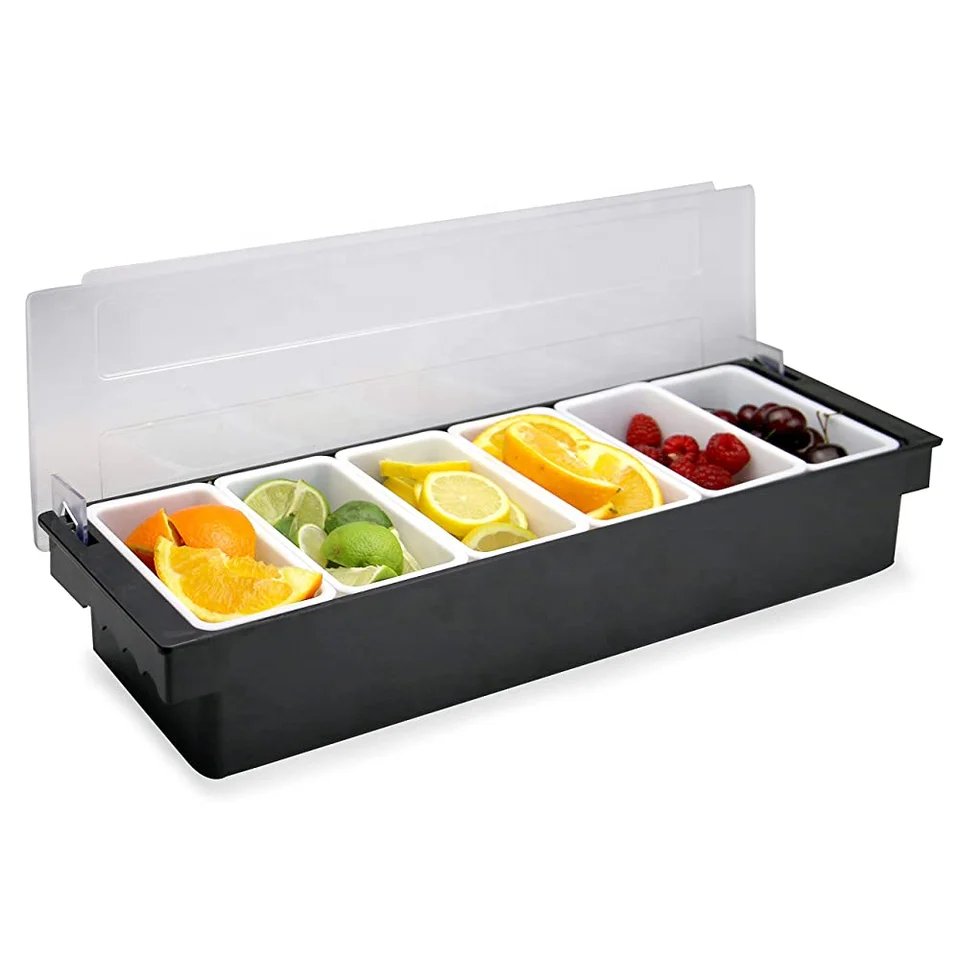 Custom Printing Logo Bar Caddy Condiment Holder Fruit Food Storage Box ...