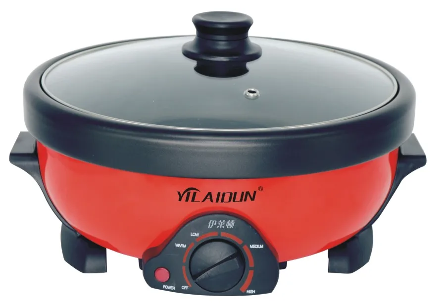 Vietnam 1300W 3.5L Hot Sale Red Hot Pot Cooker Curry Cooking Multi Purpose Electric Multi Cooker Alibaba