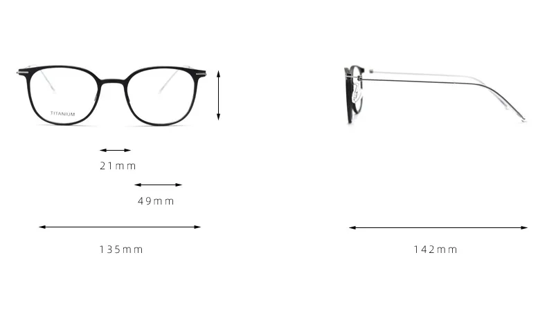 Ultralight Retro Pure Titanium Blue Light Blocking Eyewear