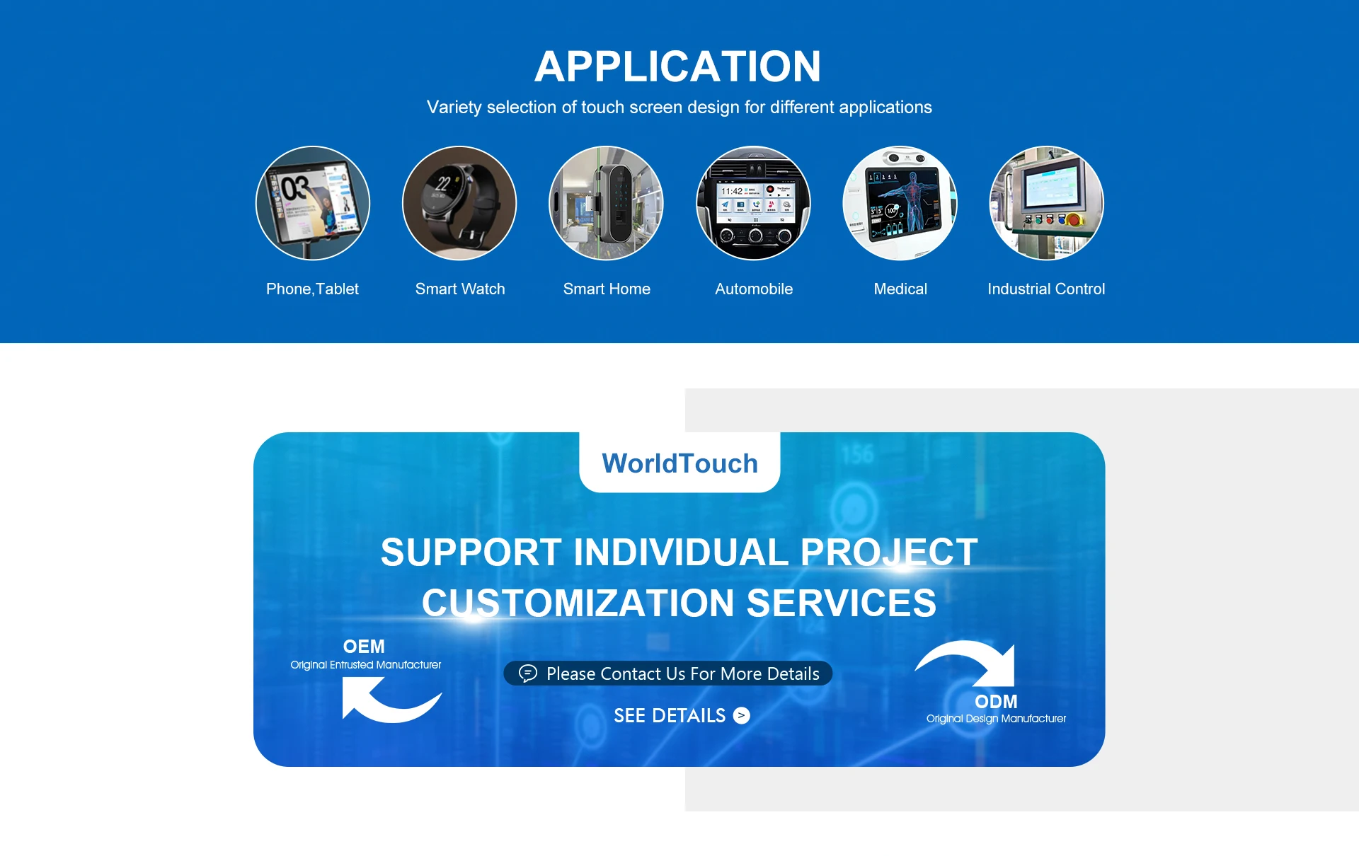 Shenzhen World Touch Co., Ltd. - Touch screen, Capactive touch screen ...