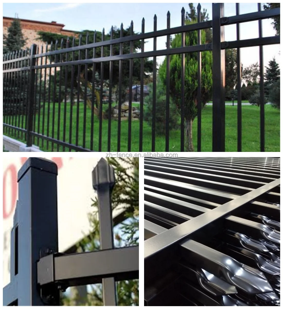 Security Perimeter Wall Fencing Garden Fence Commercial Steel Fence ...
