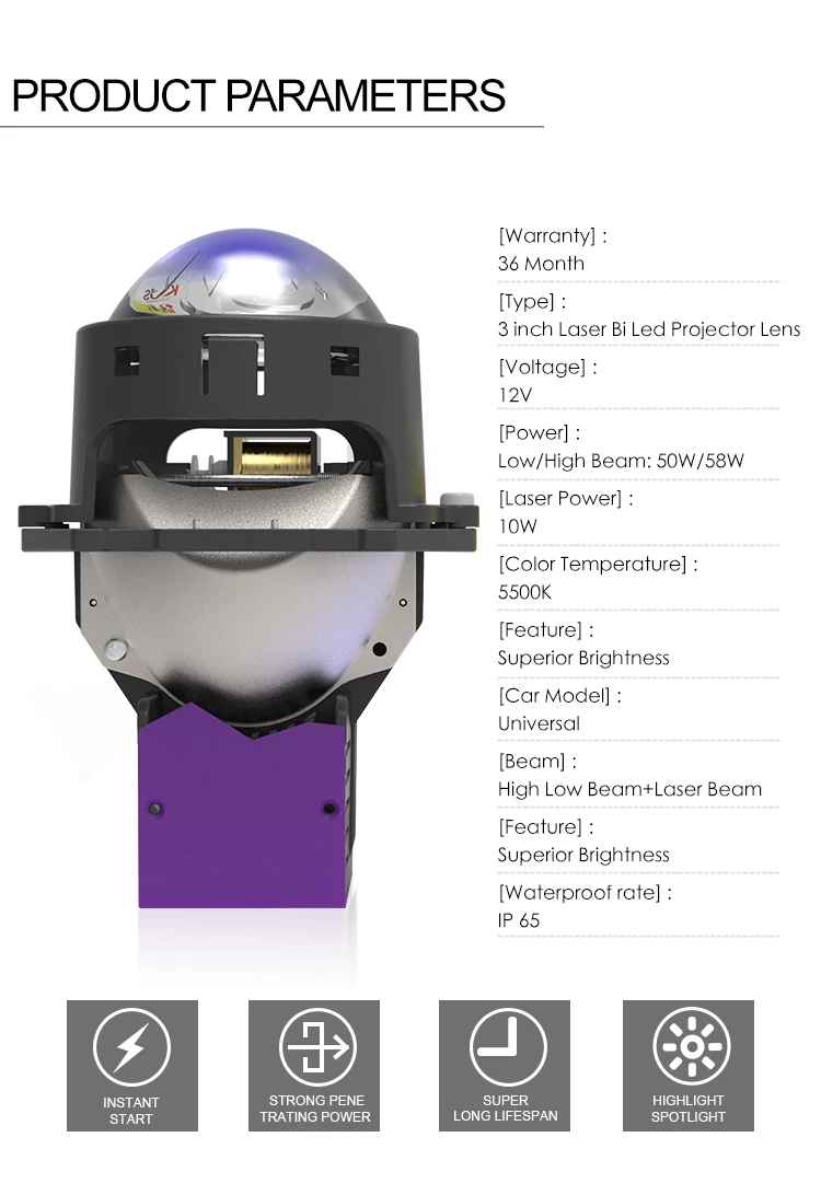 Top Quality High Brightness Dual Beam Direct Led Bifocal Projector Lens ...