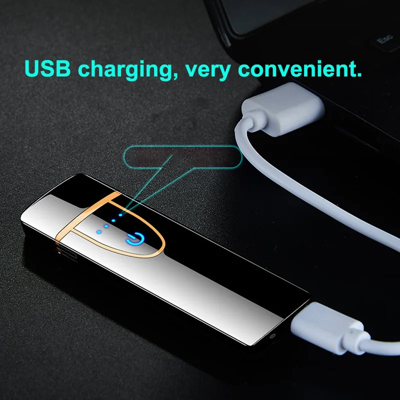 Windproof USB Cigarette Lighter - Rechargeable & Stylish