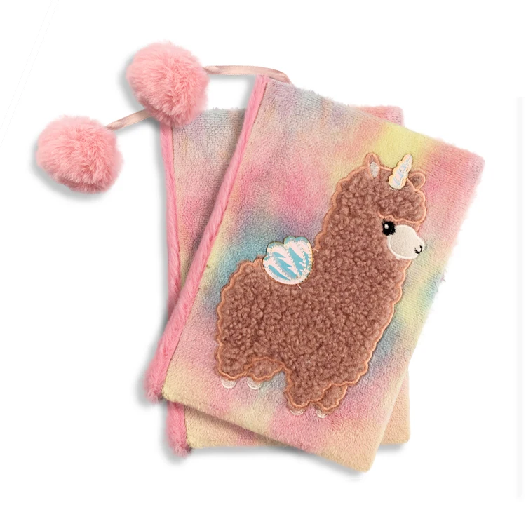Low Moq A5 New Design Promotion Children Gift Fluffy Diary Cartoon Pink ...