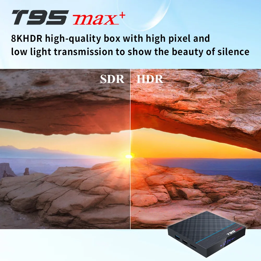 Lemax T95 Max + 4gb 32gb Amlogic S905x3安卓9.0 8k电视盒，带tf卡插槽支持原始设备制造商和ODM ...