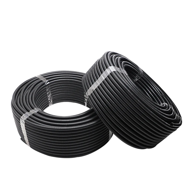 Black Polypropylene Cable Sleeves Corrugated Plastic Pipe for ...