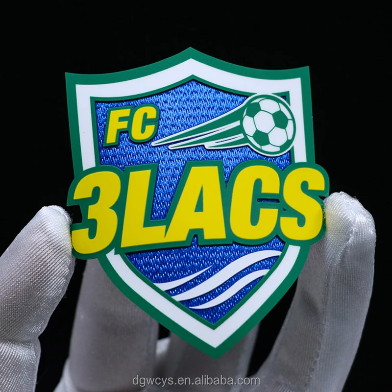 Custom Football Club Logo Silk Screen Printed High Frequency Embossed ...