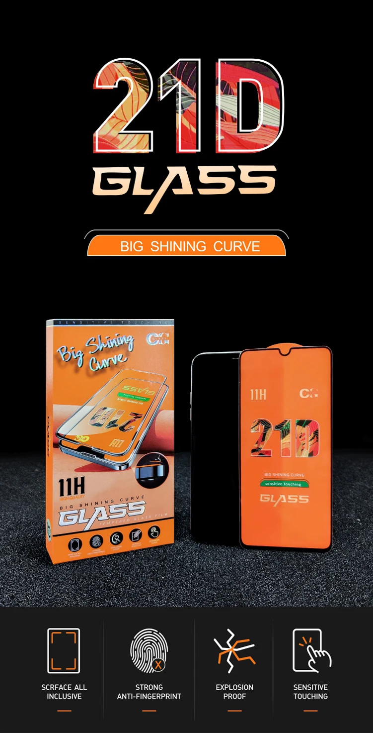 21D Tempered Glass Screen Protector for Tecno Itel Infinix