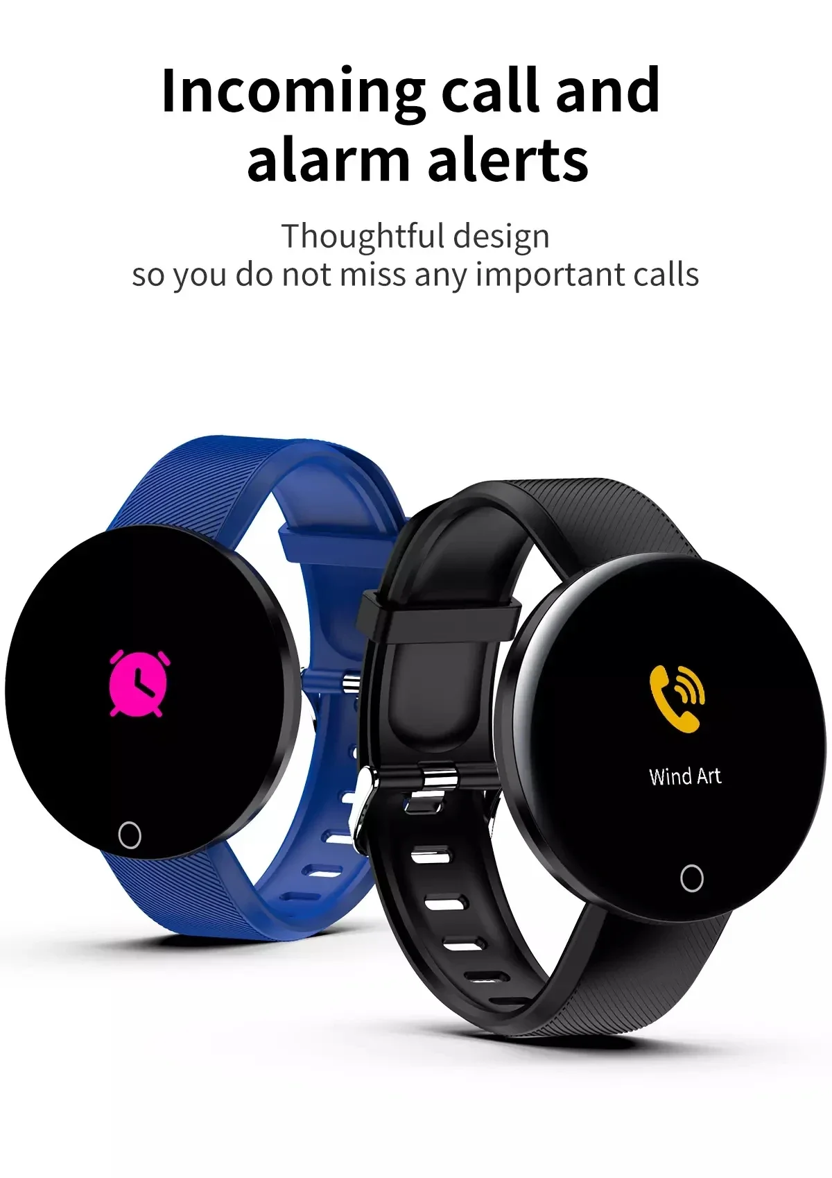 D18 Smart Watch Smartwatches IP67 Waterproof Heart Rate Wristband for ...