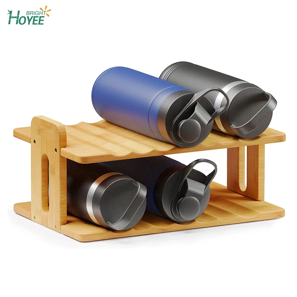 2 Tier Kitchen Pantry Water Bottle Storage Rack For Cabinets,Home Cup ...