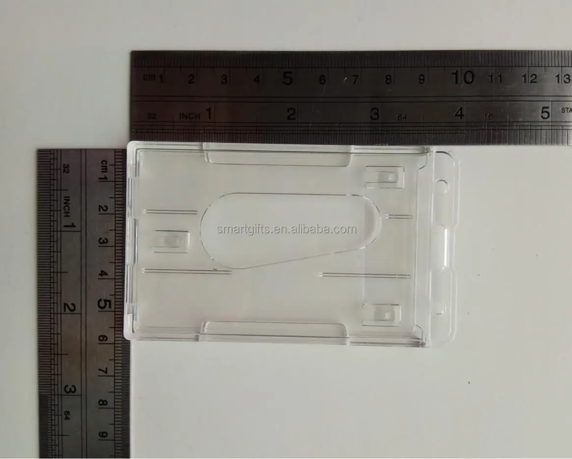Transparent Hard Plastic ID Card Holder for School