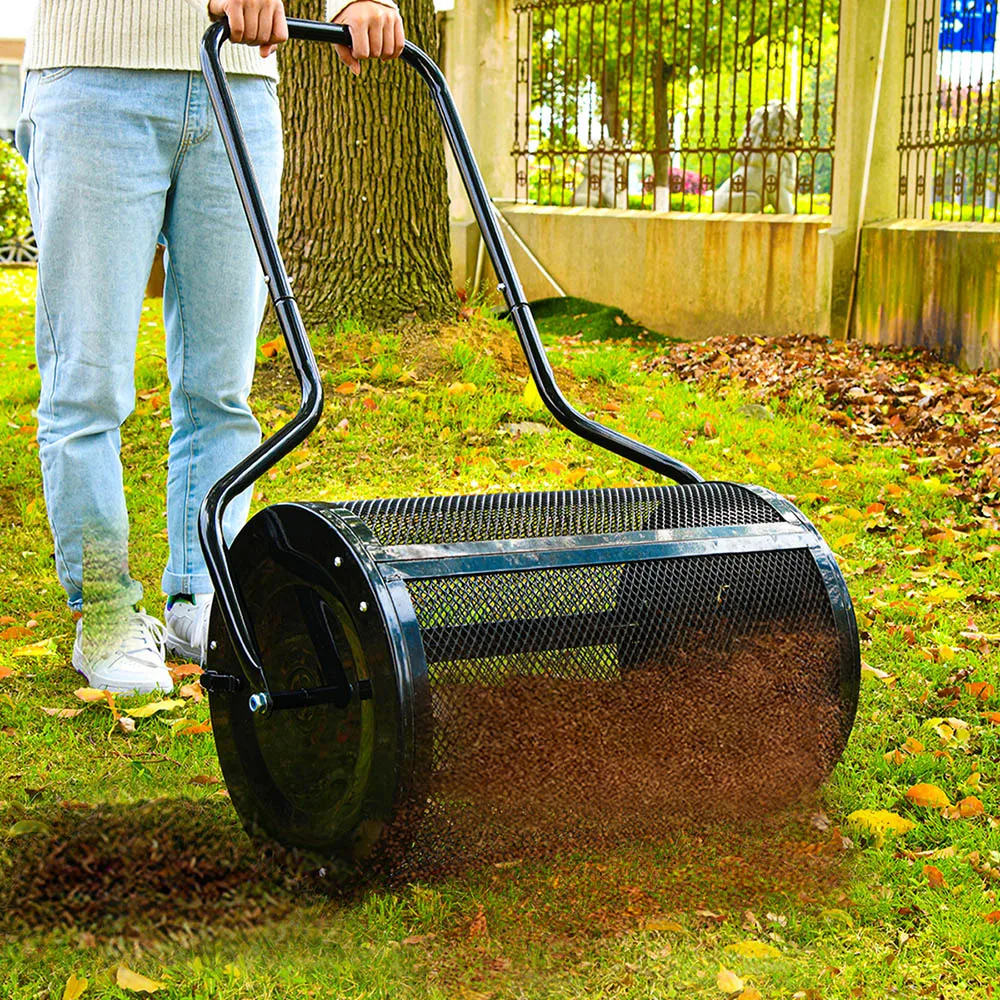 Vertak Manual Steel Mesh Small Manure Spreader Garden Peat Moss Compost ...