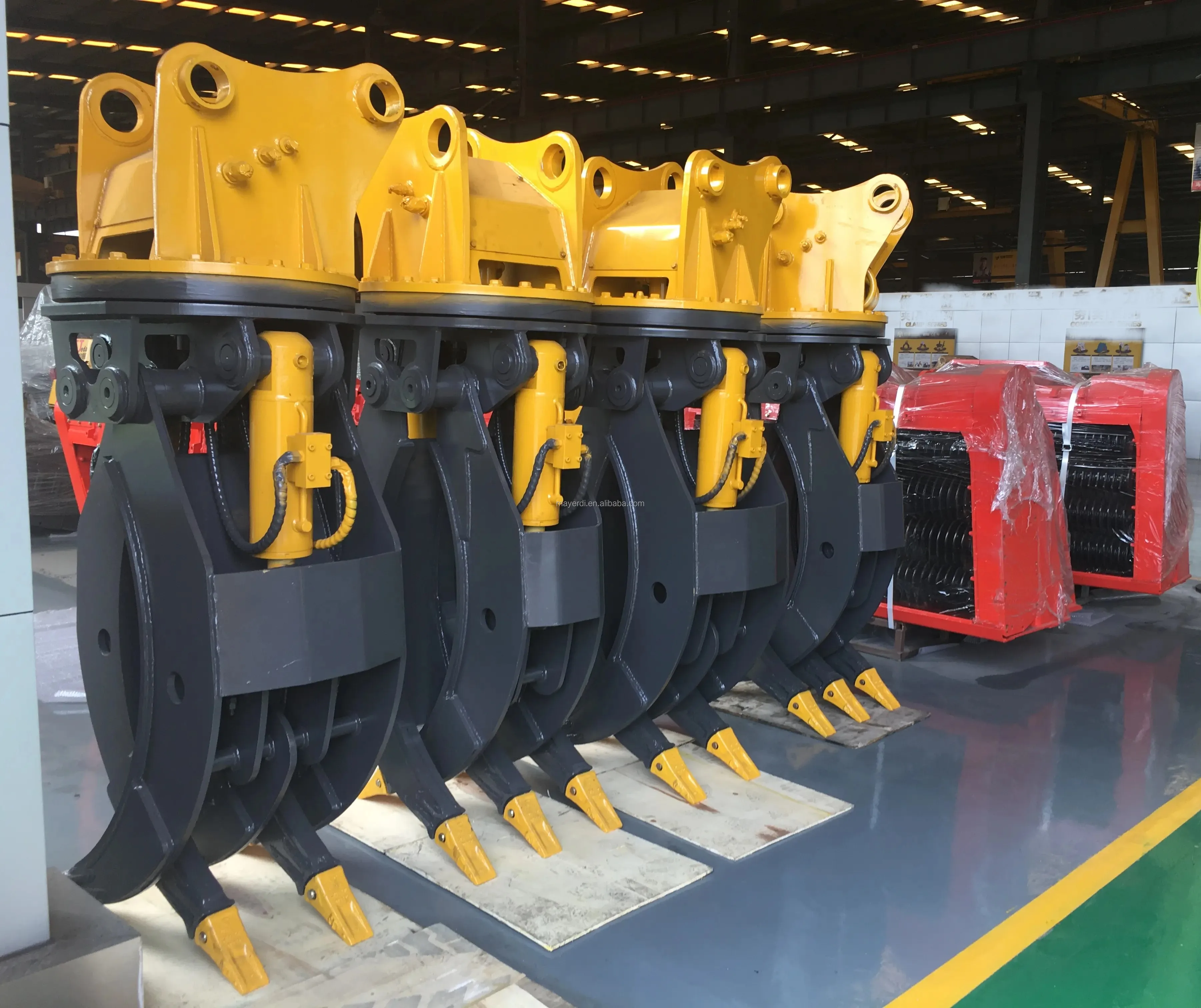 Rotated Hydraulic Log Grab Wood Cutting Crane Grapple Tree Shear Wood ...