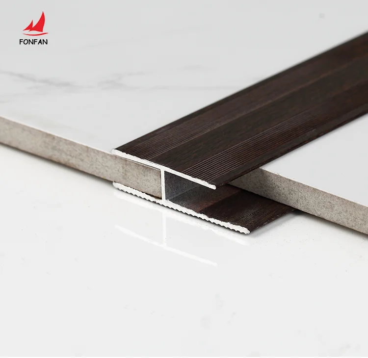 H-joint Cladding Profile - Aluminium Wood Effect Floor Trim
