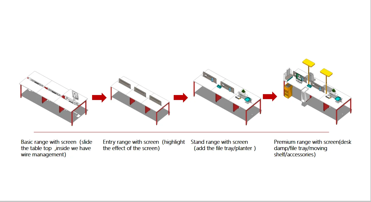 Staff Space Table office partitions Modern Workstation Modular Office ...