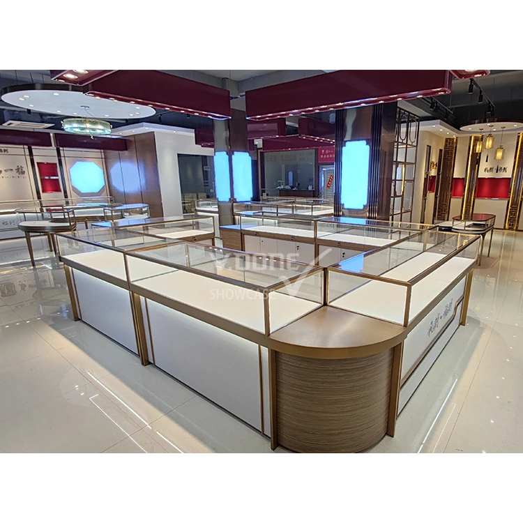 Luxury Metal Jewellery Mall Counter Design Interior Store Stainless ...