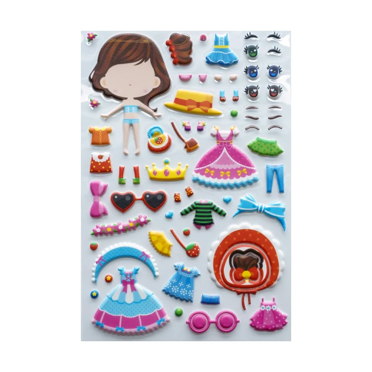 3D logo Puffy Stickers Waterproof Removable Sticker for DIY Hand Craft ...