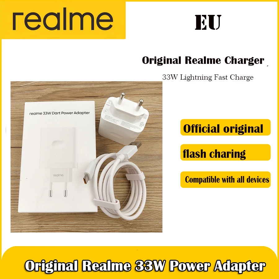 Official Original Eu Plug Realme 33w Power Adapter Qc 33w Fast Charger ...